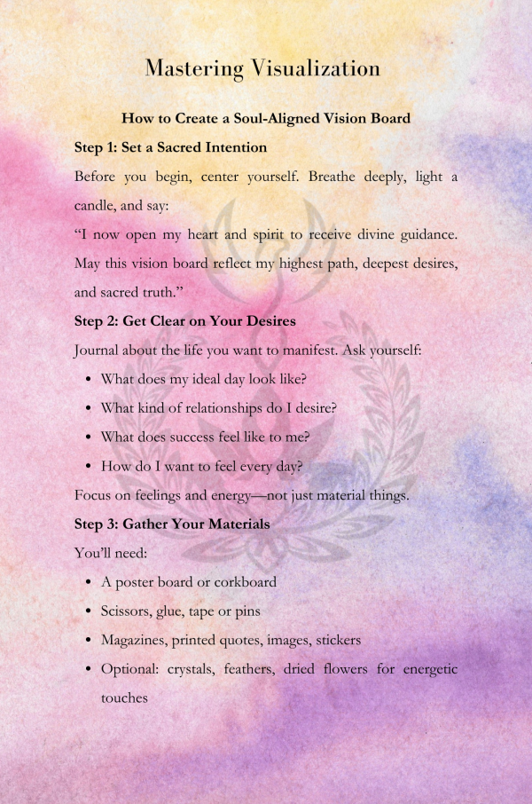 Manifest Your Dreams Inspirational Workbook
